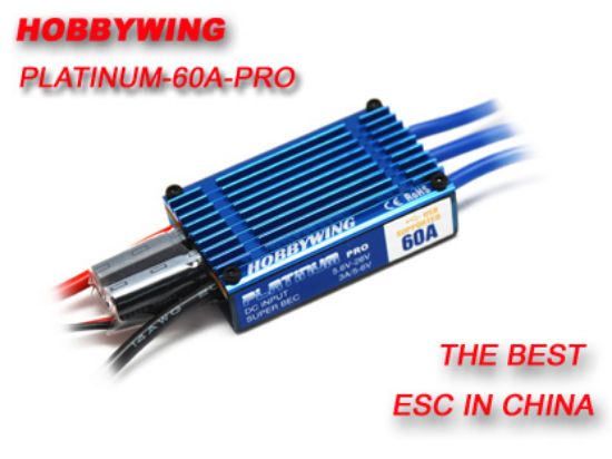 Hobbywing Platinum-60A ESC Max 6 cells. Hobby Hangar
