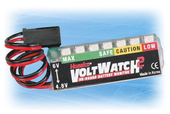 Hobbico HCAP0332 VoltWatch 2 4.8V/6.0V RX Battery Monitor. Hobby Hangar