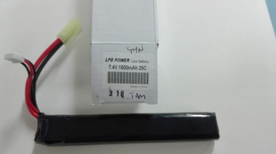 LPB Power 2S 7.4v 1500mAh 25C Gun Li-po 130mm w Tamiya plug. Hobby Hangar