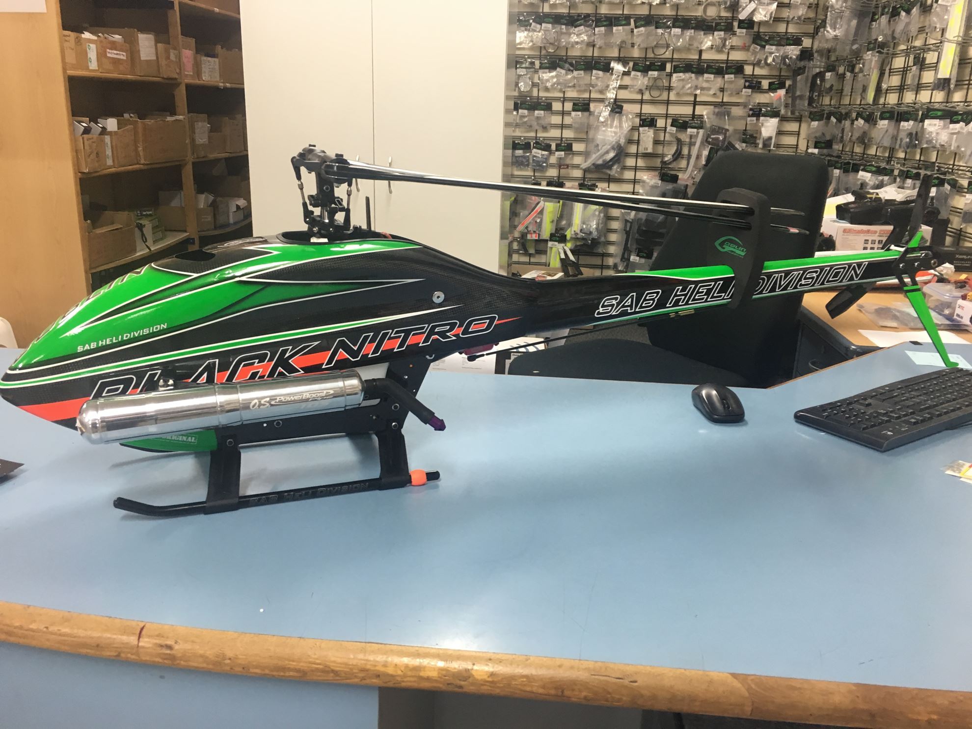 NEW! SAB Goblin SG711 Black Nitro 700 Green. Hobby Hangar