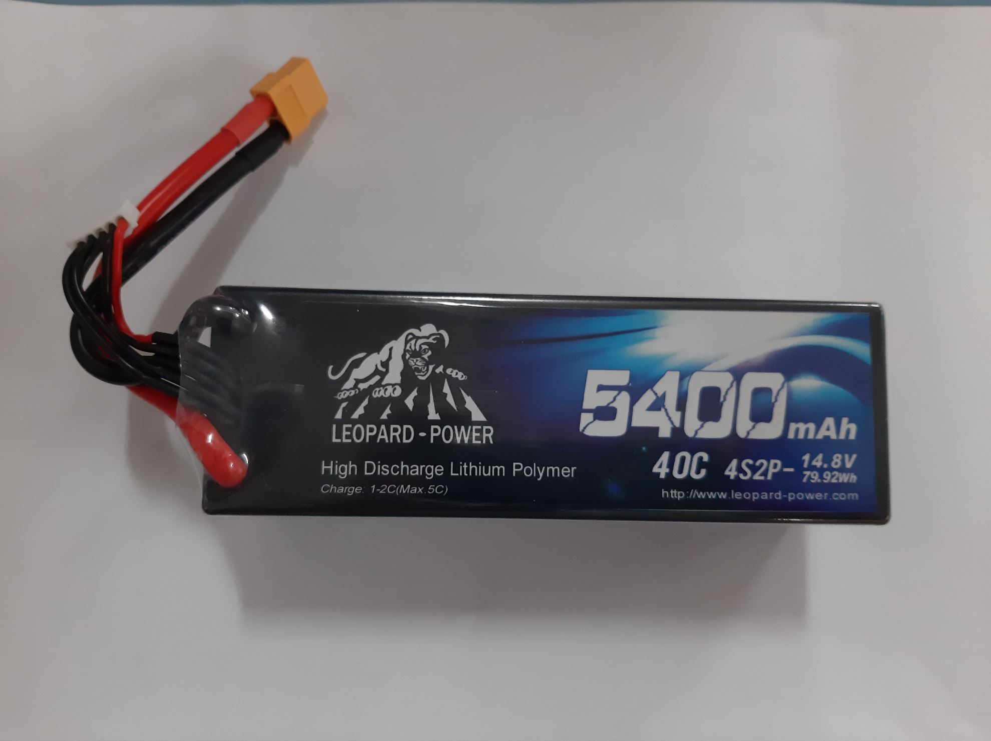 Leopard Power 4s 14.8v 5400mah 40c Lipo Battery with XT60- HS. Hobby Hangar