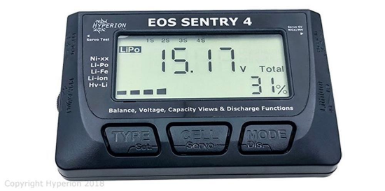 Hyperion HP-EOS08SENT4 EOS Sentry 4 Battery Checker & Balancer 2~8S. Hobby Hangar