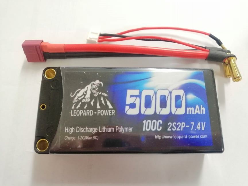 Leopard Power 2s 7.4v 5000mah 100c Lipo Battery with Deans- Shorty HS ...