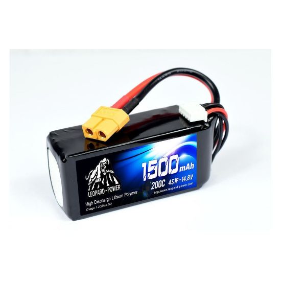 Leopard Power 4s 14.8v 1500mah 200C Lipo Battery XT60 FPV. Hobby Hangar