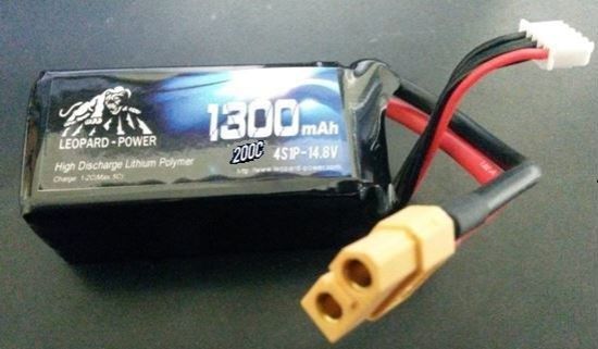 Leopard Power 4s 14.8v 1300mah 200C Lipo Battery XT60 FPV. Hobby Hangar