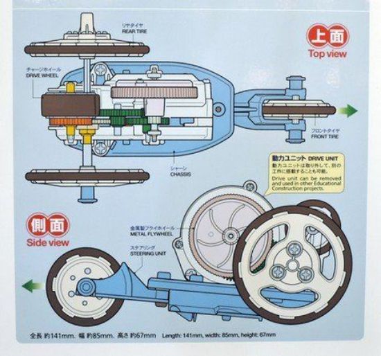 Tamiya 70217 Flywheel Car/Friction Powered Car Model Assembly Kit- STEM ...