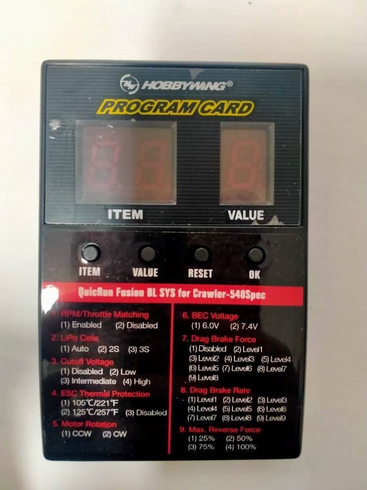 Hobbywing 30501003 LED Program Box- new, no retail box. Hobby Hangar