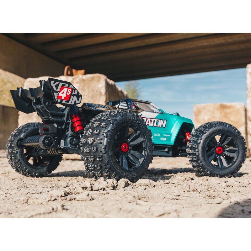 Arrma ARA4408V2T1 KRATON 4X4 4S BLX 1/10 Speed MT Teal/Black RTR w/GT ...